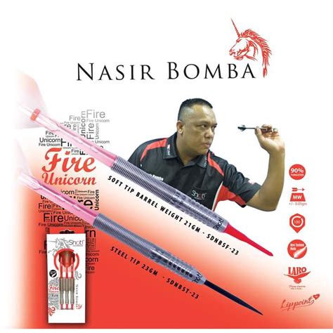 Shot Dart Soft Tip Nasir Bomba Signature Dart 20g And 23g Shopee Malaysia