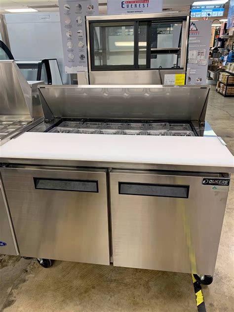 Dukers Dsp48 12 S2 2 Door Commercial Food Prep Table Refrigerator In S