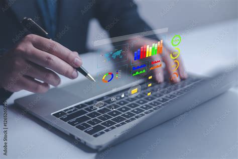Analyst To Analyze Data Shows A Dashboard Chart For Business Data
