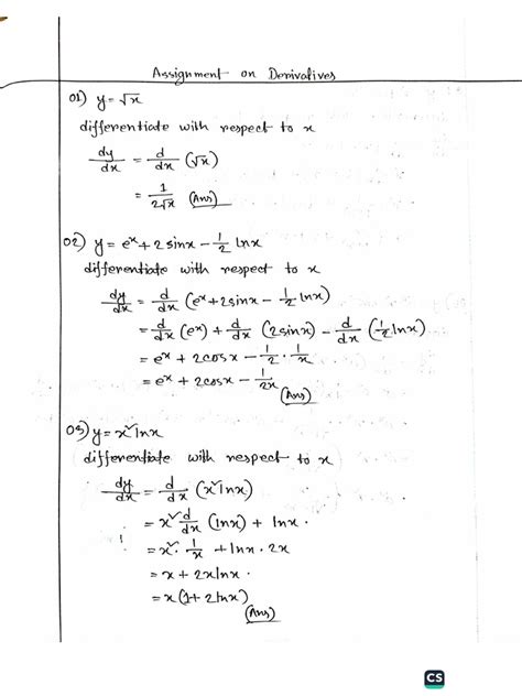 Derivatives Assignment By Hridoy Pdf
