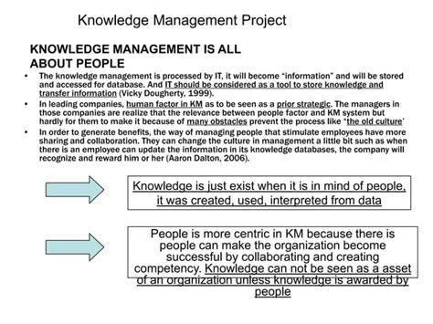 Knowledge Management Project Ppsx