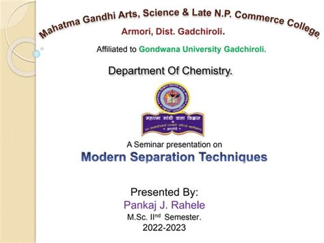Modern Separation Techniques Chromatographypptx