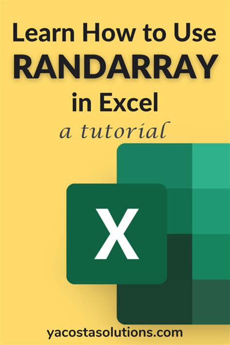 How To Use The RANDARRAY Function To Generate Random Data In Excel