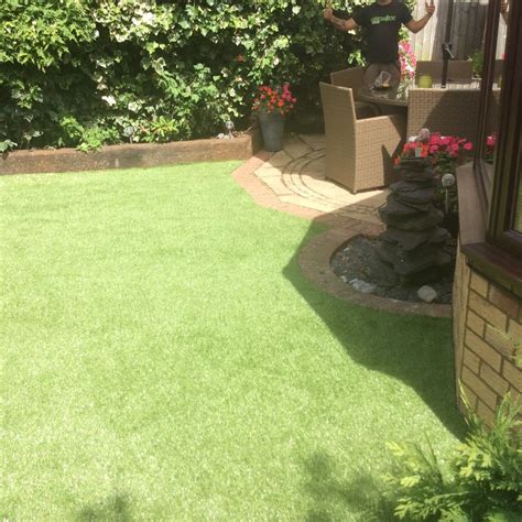 40 Sq Meter Artificial Grass And Pathway With Step Golden Gardens