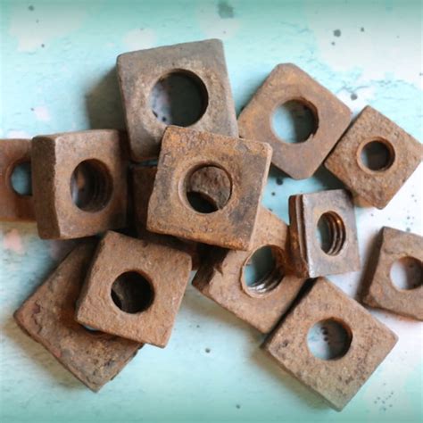 Antique Square Nuts Etsy