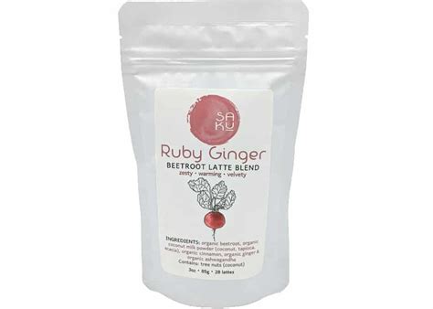 Ruby Ginger Beetroot Latte Blend Superfood Drink Mix Lummi Island Wild