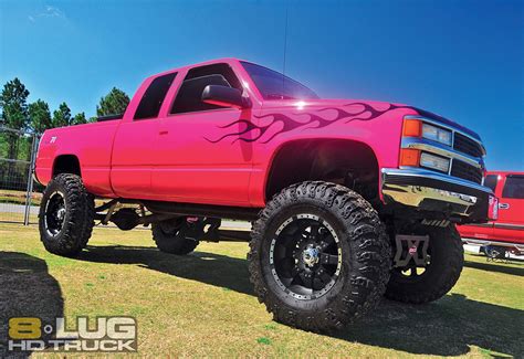 Hot Pink Lifted Chevy Trucks