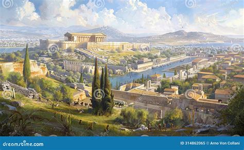 Legendary Troy Mythical Citadel Of Ancient History And Valor Stock