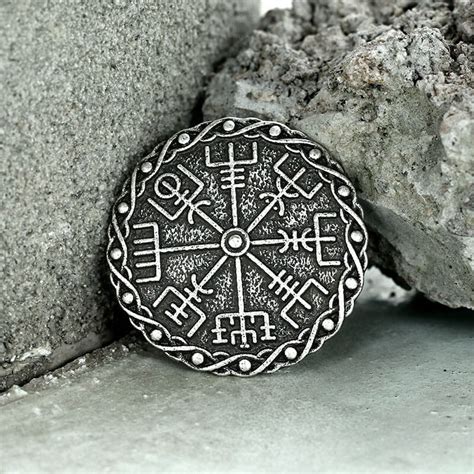 Vegvisir Viking Compass Alloy Brooch Gthic