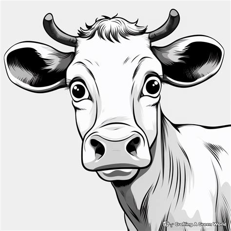 Cow Face Coloring Pages Free And Printable