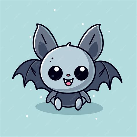 Premium Vector Cute Kawaii Bat Chibi Mascot Vector Cartoon Style