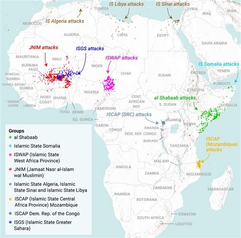 Islamic State Provinces And Rival Al Qaeda Affiliates Areas Of