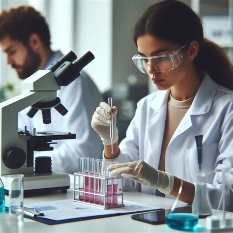 Premium Ai Image Female Scientist Is Observing An Object In The