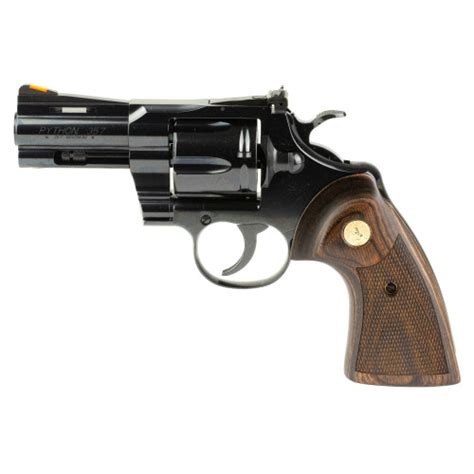 Colt Python 357 Magnum 3 Barrel Blued Black Blade Front Adj Rear
