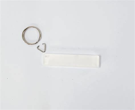 Sublimation Blanks 3mm Sublimer 2 Toned Numberplate Split Keyring And Connector Zz Sa