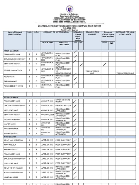 Individual Intervention Report Final Pdf