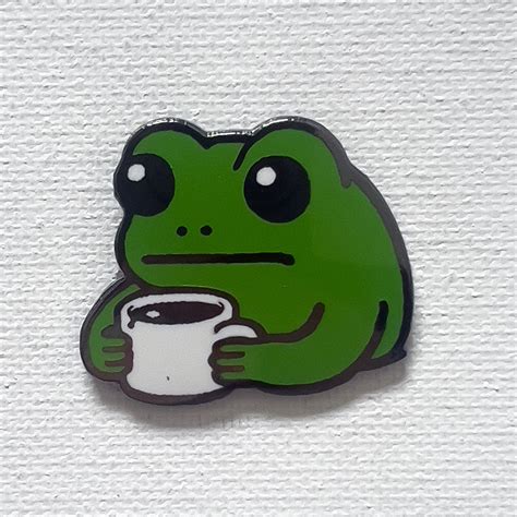 Strike Gently Coffee Frog Pin