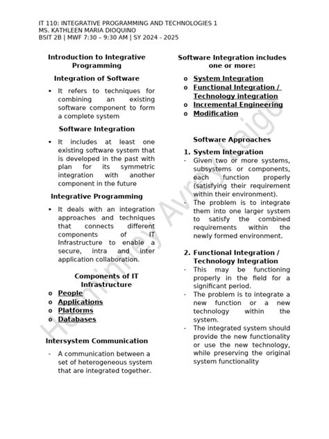 Integrative Programming Overview Pdf Systems Engineering Computer