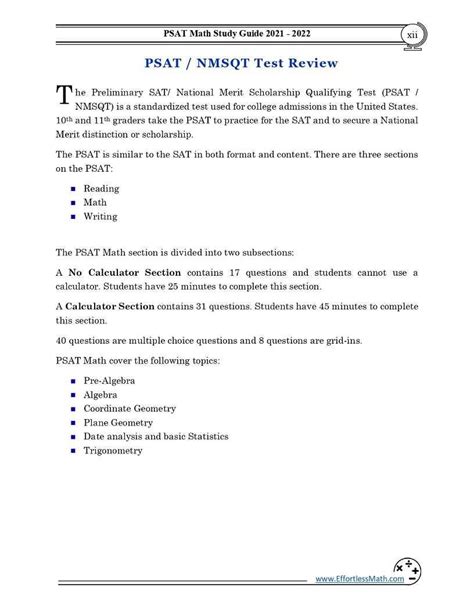 Psat Math Study Guide Step By Step Guide To Preparing For The Psat