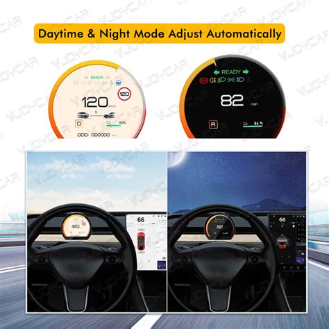 Fits Tesla Hd Lcd Dashboard Hud Screen Model 3 Digital Smart Gauge Spe