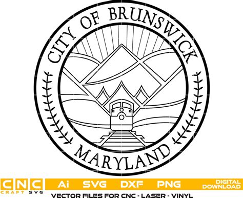 City Of Brunswick Maryland Seal Svg