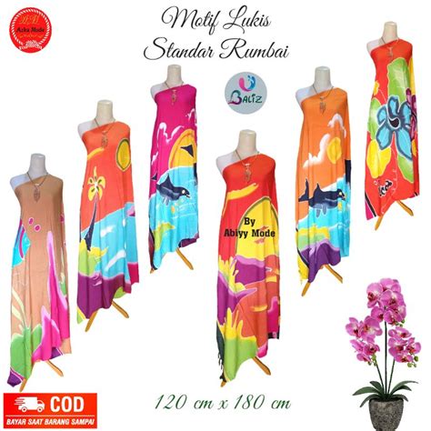 Jual Kain Bali Pantai Kain Bali Motif Lukis Standar Pwt Sarung Pantai Azka Mode Sarung
