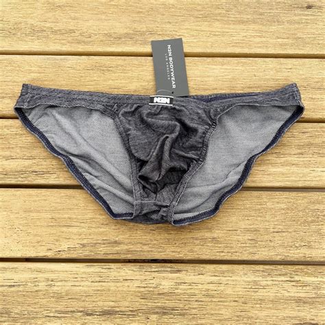 N2n Bodywear Men Dark Blue Denim Bikini Swim Underwear Size L Ebay