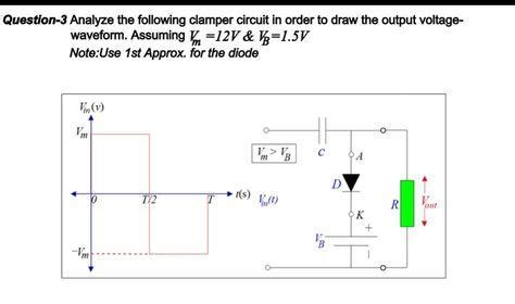 Solved Question Analyze The Following Clamper Circuit In Chegg