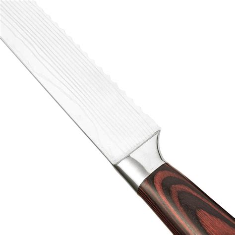 Faca Para Pão Cabo Em Madeira 33 Cm Linha Damascus Mimo Style