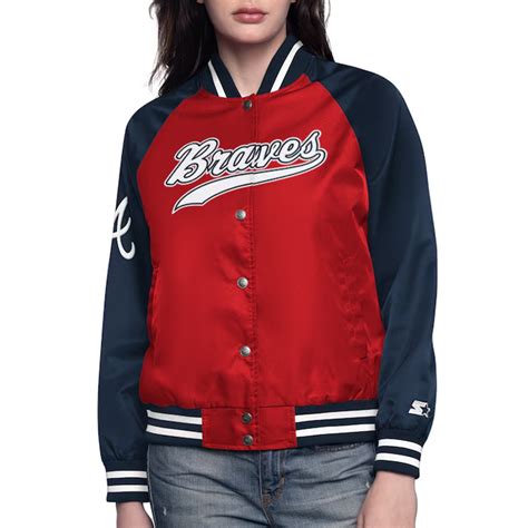 Red Navy Starter Atlanta Braves Home Run Jacket