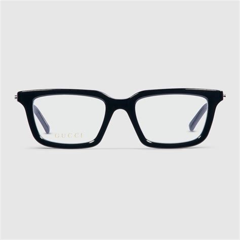 Rectangular Optical Frame In Black Gucci® Us