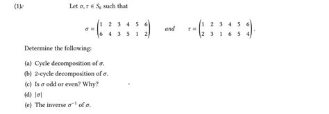 answered determine the following a cycle… bartleby