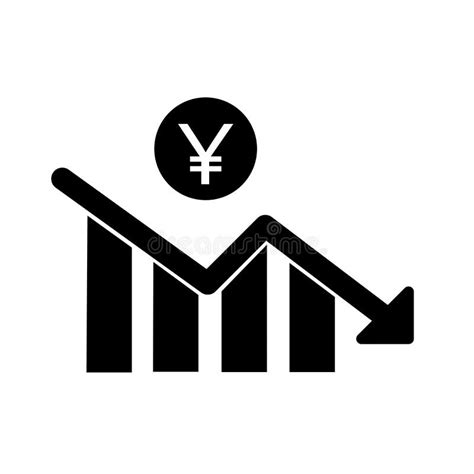 Yen Decrease Statistics Symbol Design Stock Vector Illustration Of