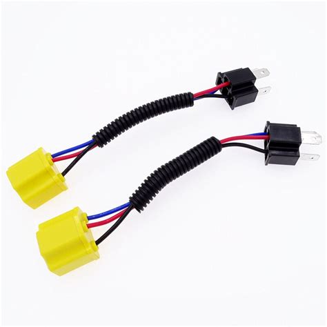 For H4 Car Fog Light Bulb Light Socket Headlight Female To Male Wired
