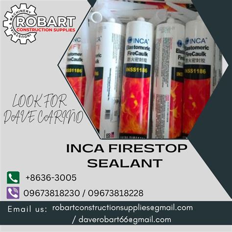 Inca Firestop Sealant Commercial And Industrial Construction Tools