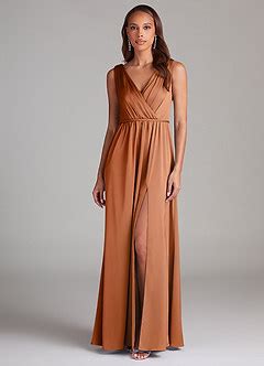 Azazie Tanicia Copper Bridesmaid Dresses Azazie Ca