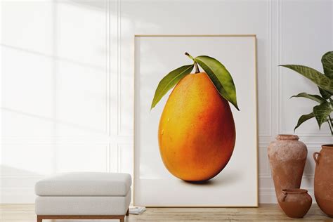 Mango Poster High Quality Fruit Poster With A Mango Mango Print