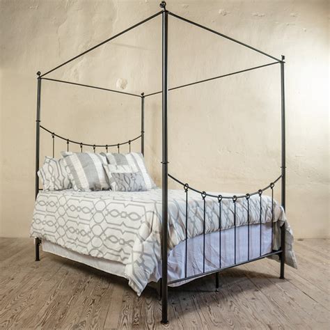 Forged Wrought Iron Canopy Bed Knot Full Iron Accents