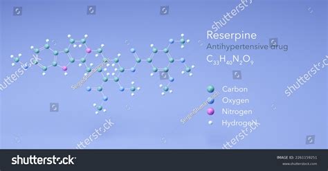 Reserpine Molecule Molecular Structures Antihypertensive Drug Stock