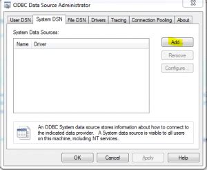 How To Add An ODBC Entry Windows Virtualization Howto