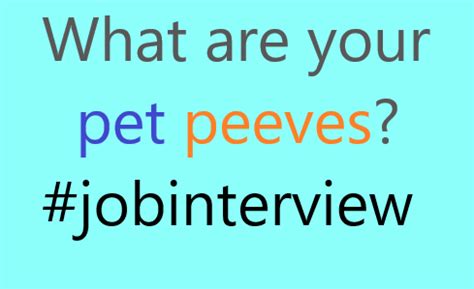 How To Answer What Are Your Pet Peeves Interview Questions Learnist Org