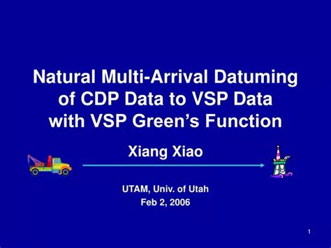 Ppt Natural Multi Arrival Datuming Of Cdp Data To Vsp Data With Vsp Greens Function