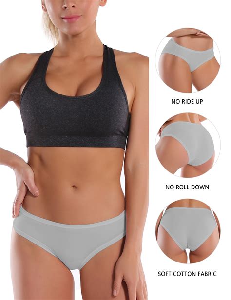 Super Soft Modal Sports Bikini Underwear Lightgray Tall Size Bubblelime