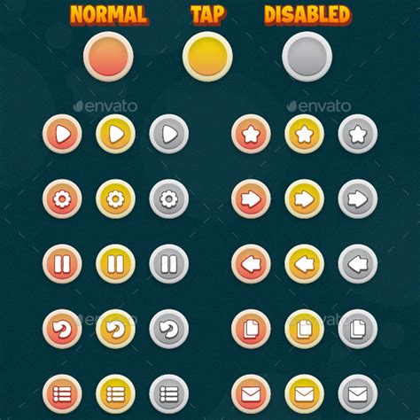 Game Ui Kit In Cartoon Style Game Assets Graphicriver