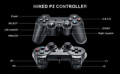 Cipon Wired Controller For Ps 2 Console Black Remote