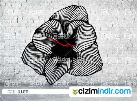 Duv610 Acelya Çiçek Dekor Çizimindir Ve Indir