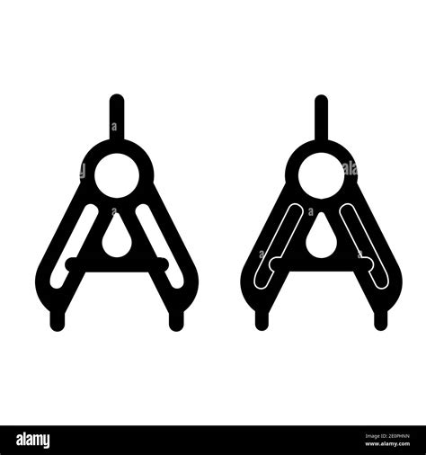 Compass Measuring Tool Vector Ancient Dividers Icon Stock Vector Image And Art Alamy