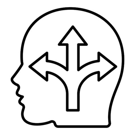 Premium Vector A Head With An Arrow Pointing Up And An Arrow Pointing Up