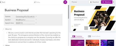 Mindshow输入内容自动生成演示 知更鸟