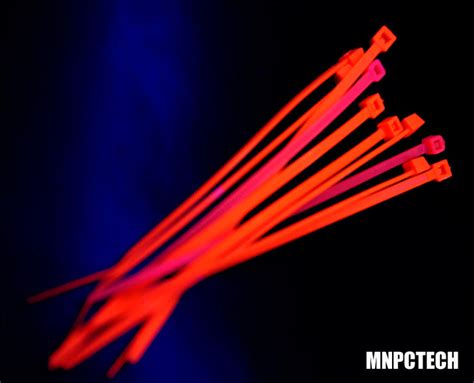 Uv Reactive Colored Pc Cable Zip Tie Wraps Pack Of Ten Mnpctech